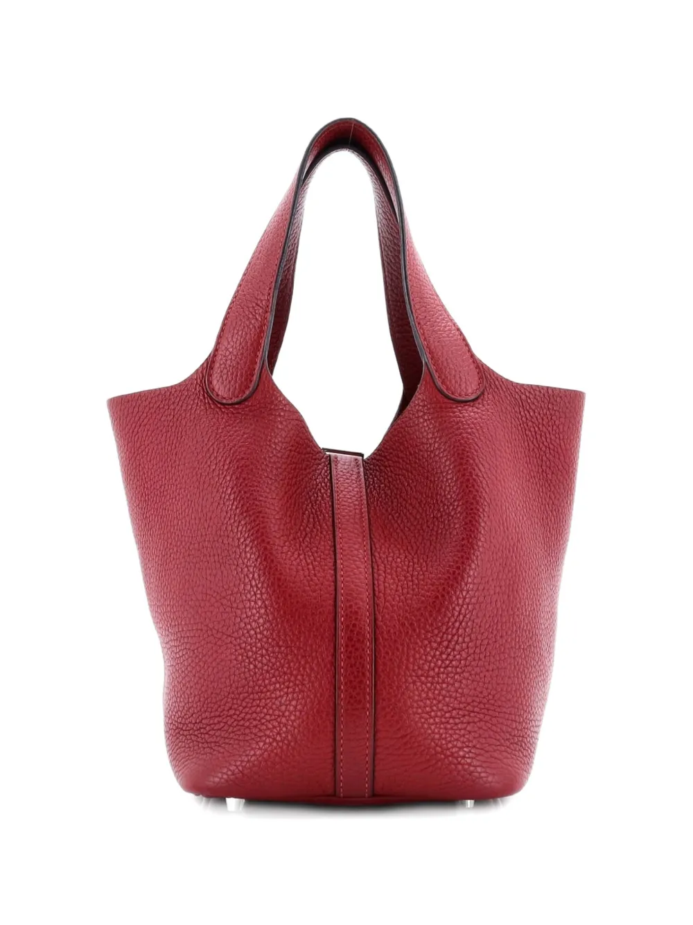 Hermès Pre-Owned Picotin Lock Bag Clemence PM Bucket Bag | Red ...