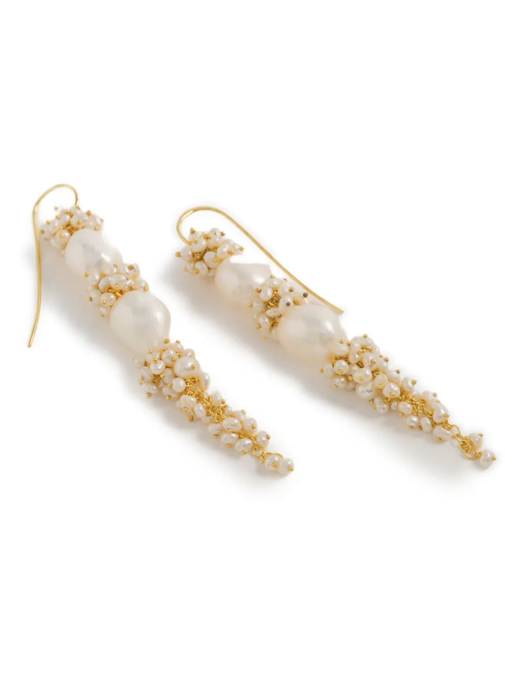 FREYA ROSE Baroque long-drop-design Earrings | Gold | FARFETCH