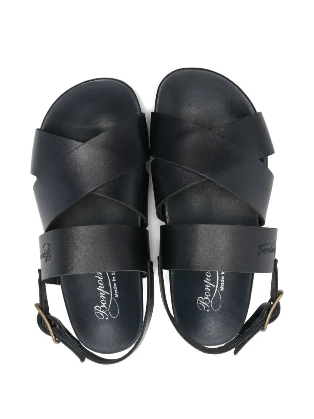 Bonpoint crisscross strap sandals Blauw - Schoenen.nl