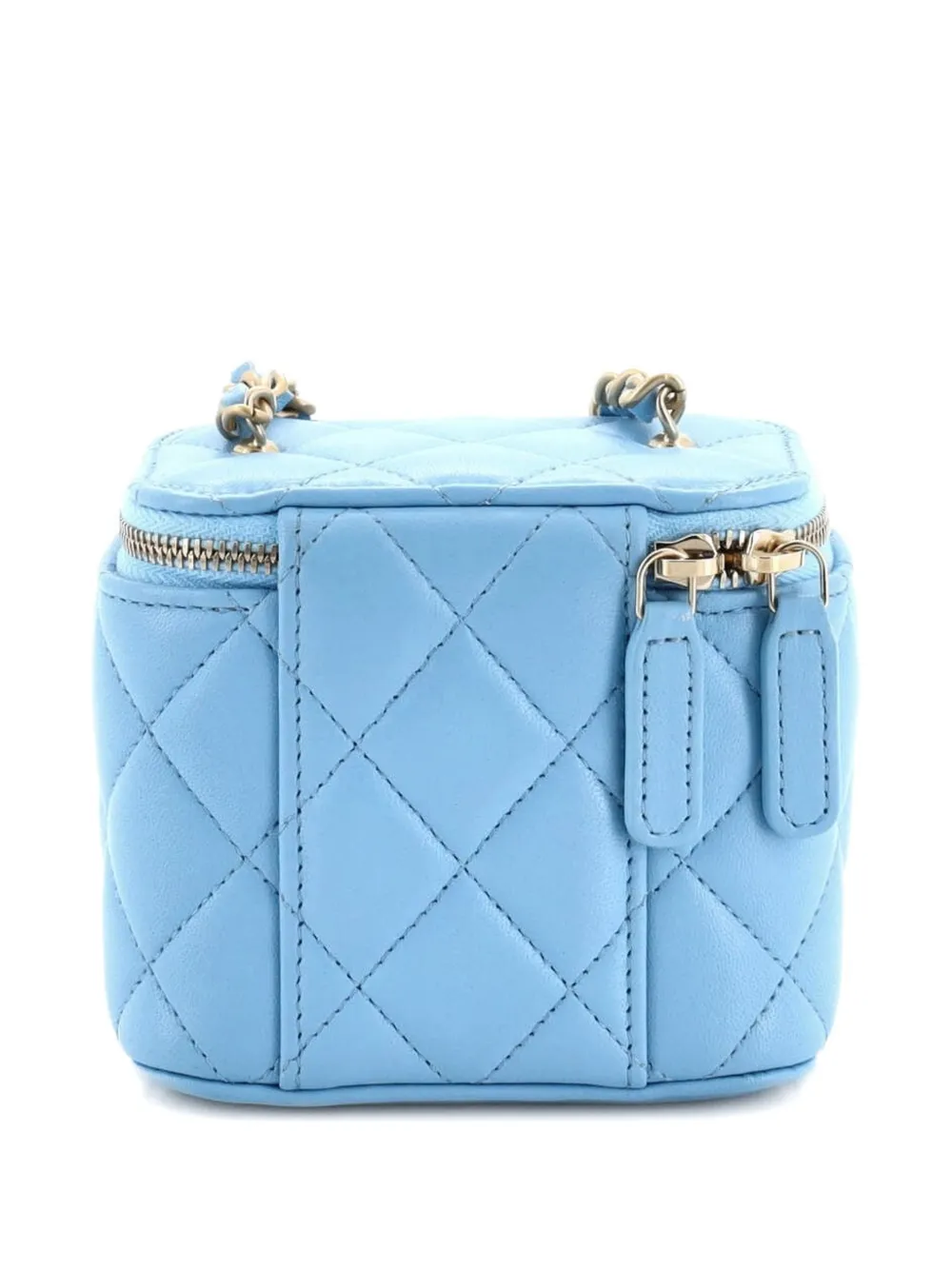 CHANEL Pre-Owned Pearl Crush Vanity Case With Chain Quilted Lambskin ...