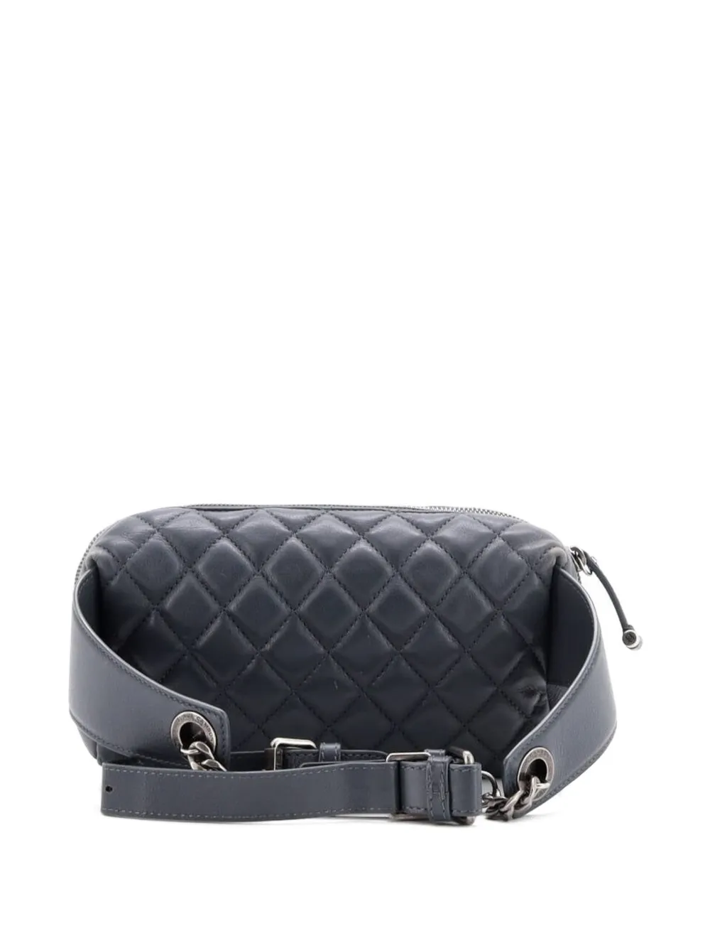 CHANEL Pre-Owned Street CC Waist Bag Quilted Calfskin Belt Bag | Grey ...