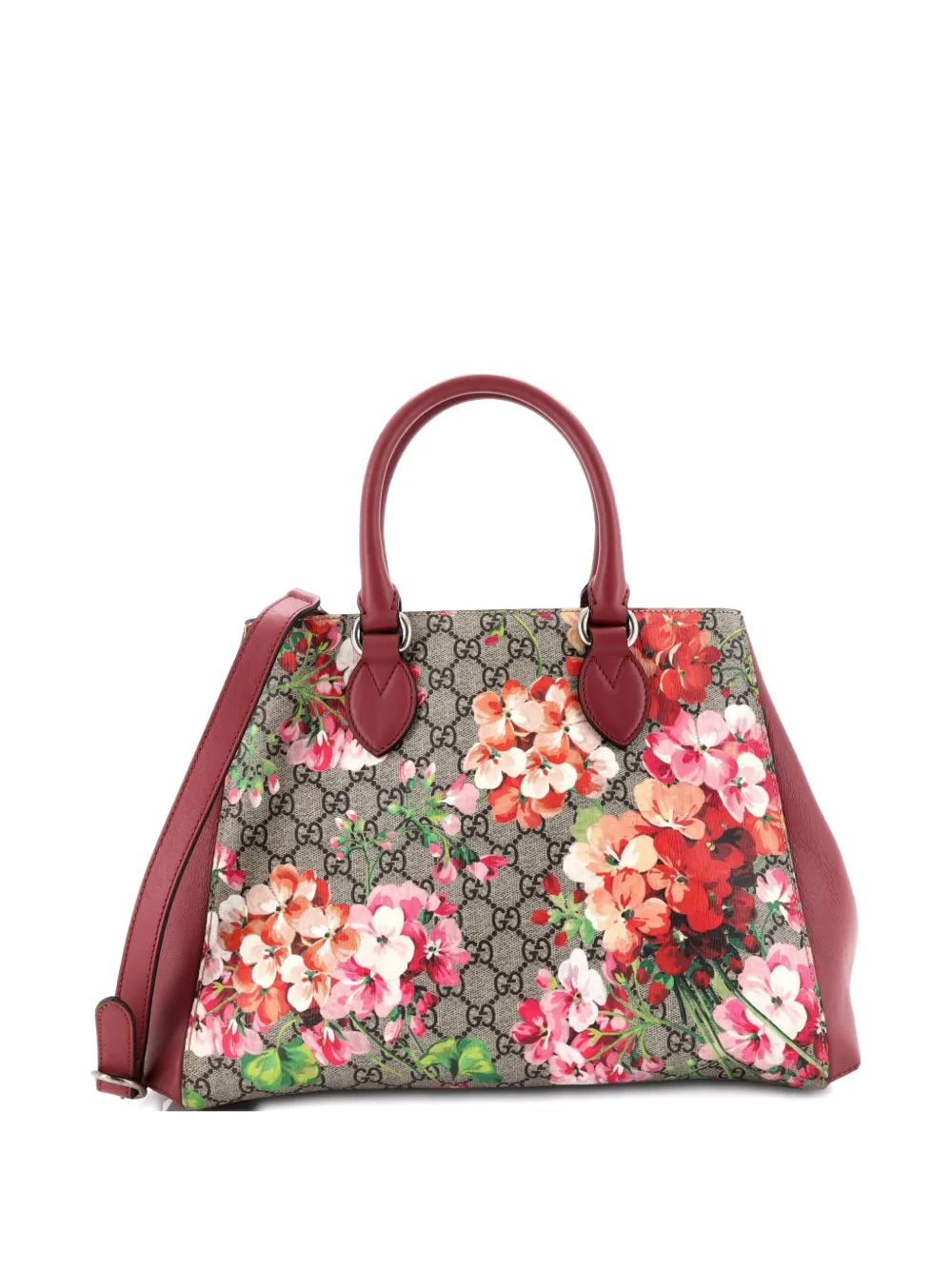 Gucci Pre-Owned Convertible Shopping Blooms Print GG Coated Canvas ...