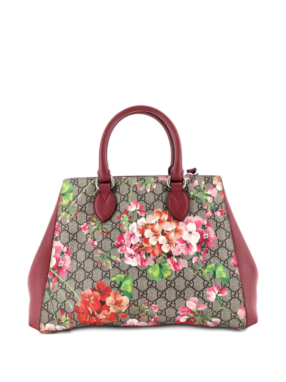 Gucci Pre-Owned Convertible Shopping Blooms Print GG Coated Canvas ...