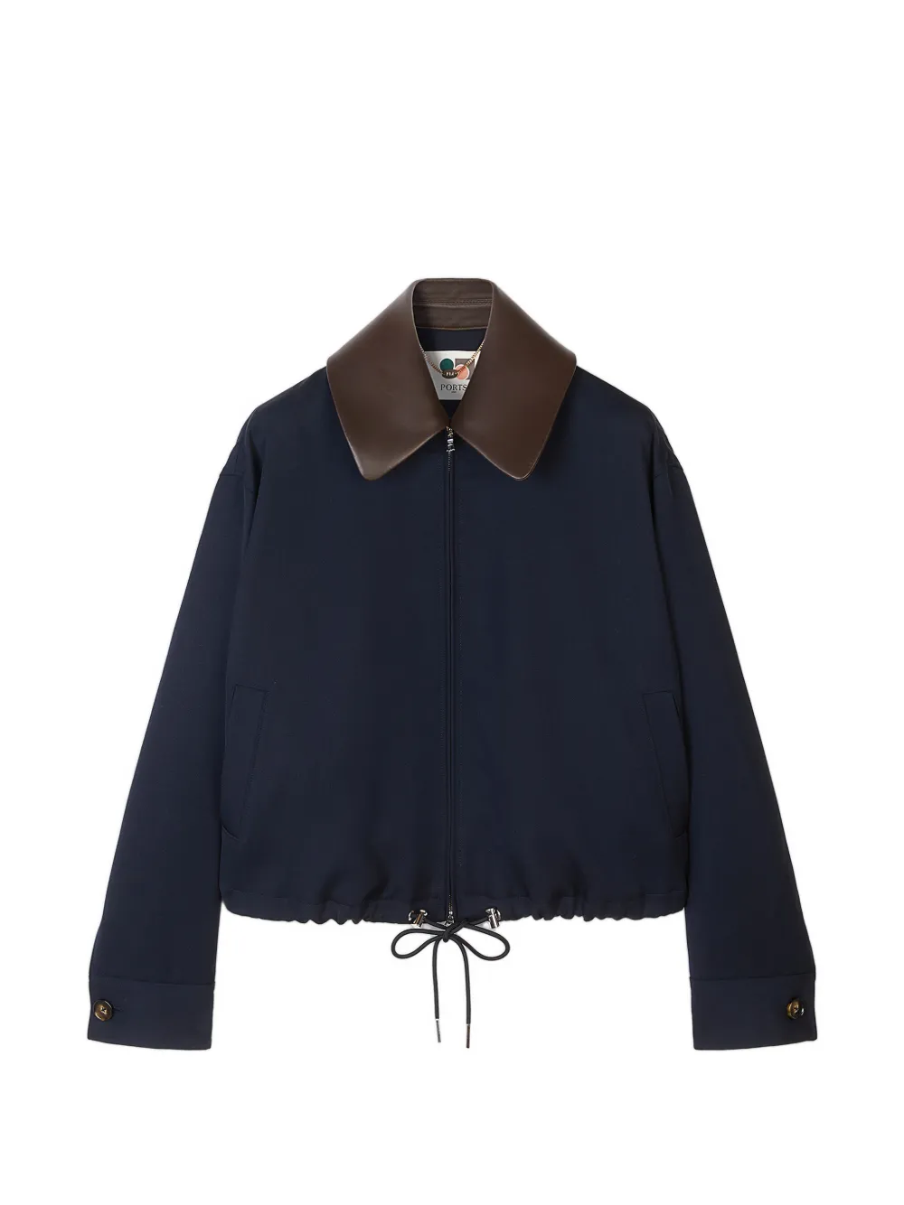 Ports 1961 contrasting-collar Jacket | Blue | FARFETCH HK