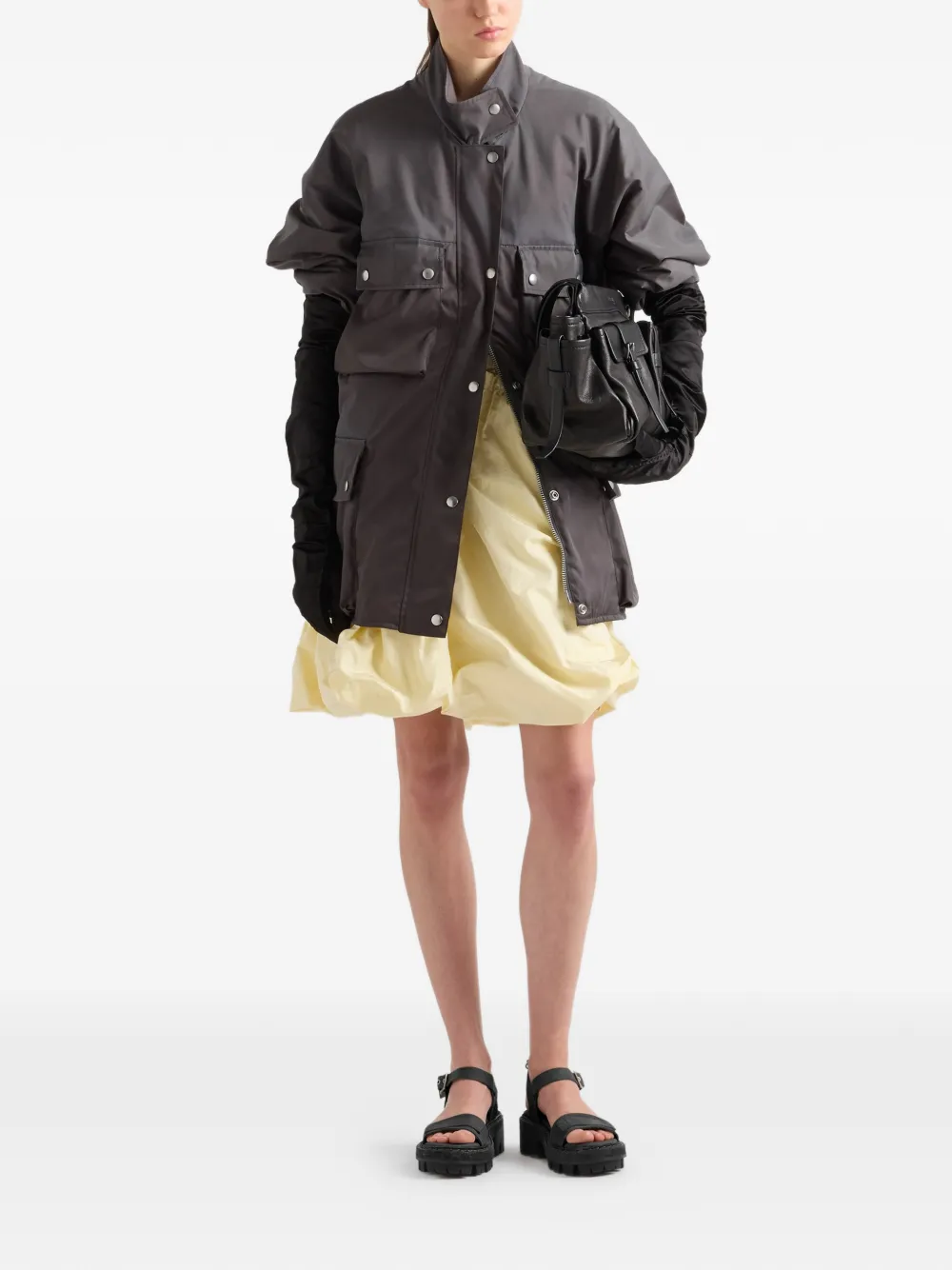 Prada Taffeta Mini Skirt | 中性色 | FARFETCH CN