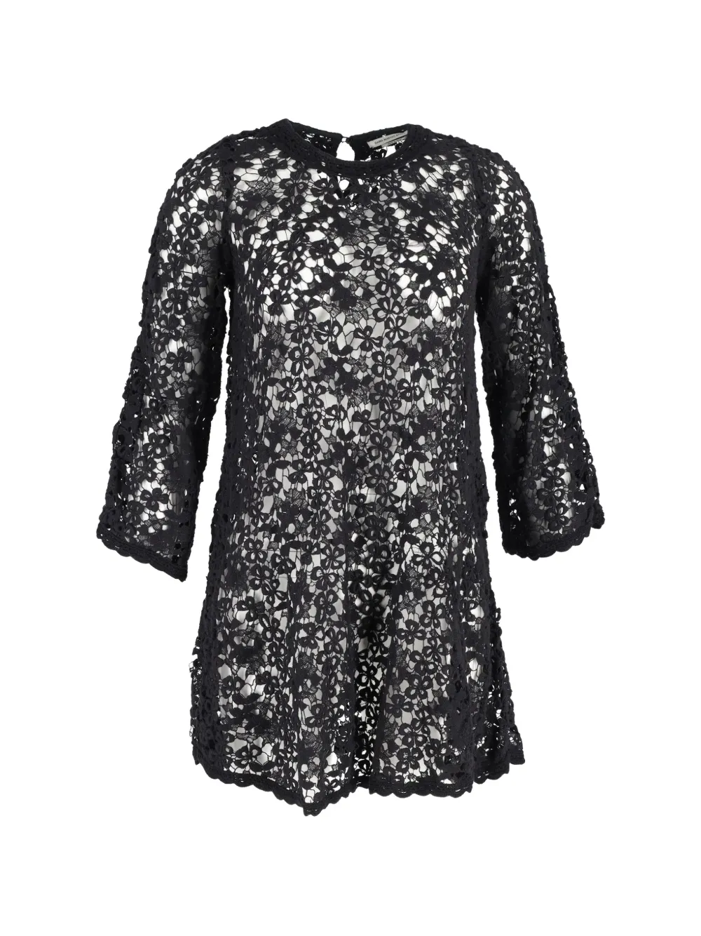 Isabel Marant Vintage floral-lace Sheer Dress | Black | FARFETCH