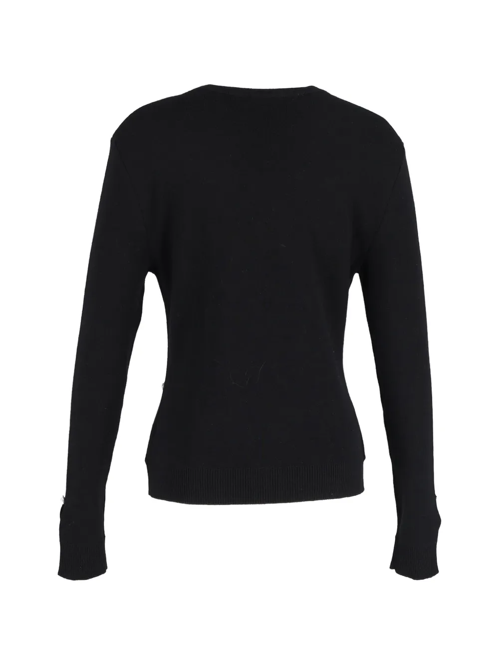 Paco Rabanne Pre-Owned Crystal cut-out merino-wool Sweater | Black ...