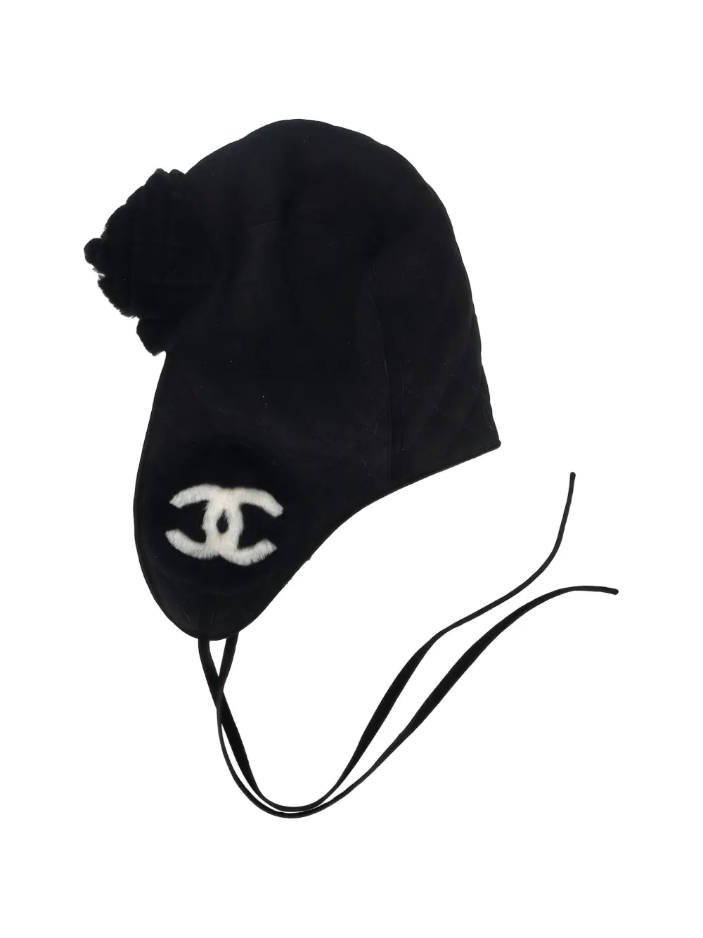 CHANEL Pre-Owned Quilted CC Logo Hat | Black | FARFETCH