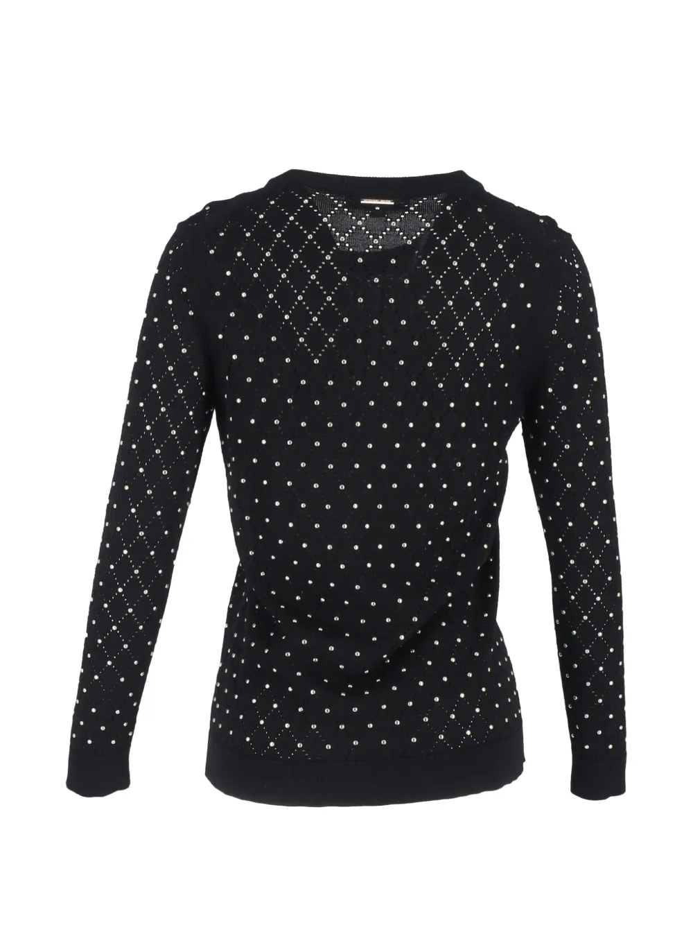 Michael Kors Vintage Beaded Lasercut Sweater | Black | FARFETCH