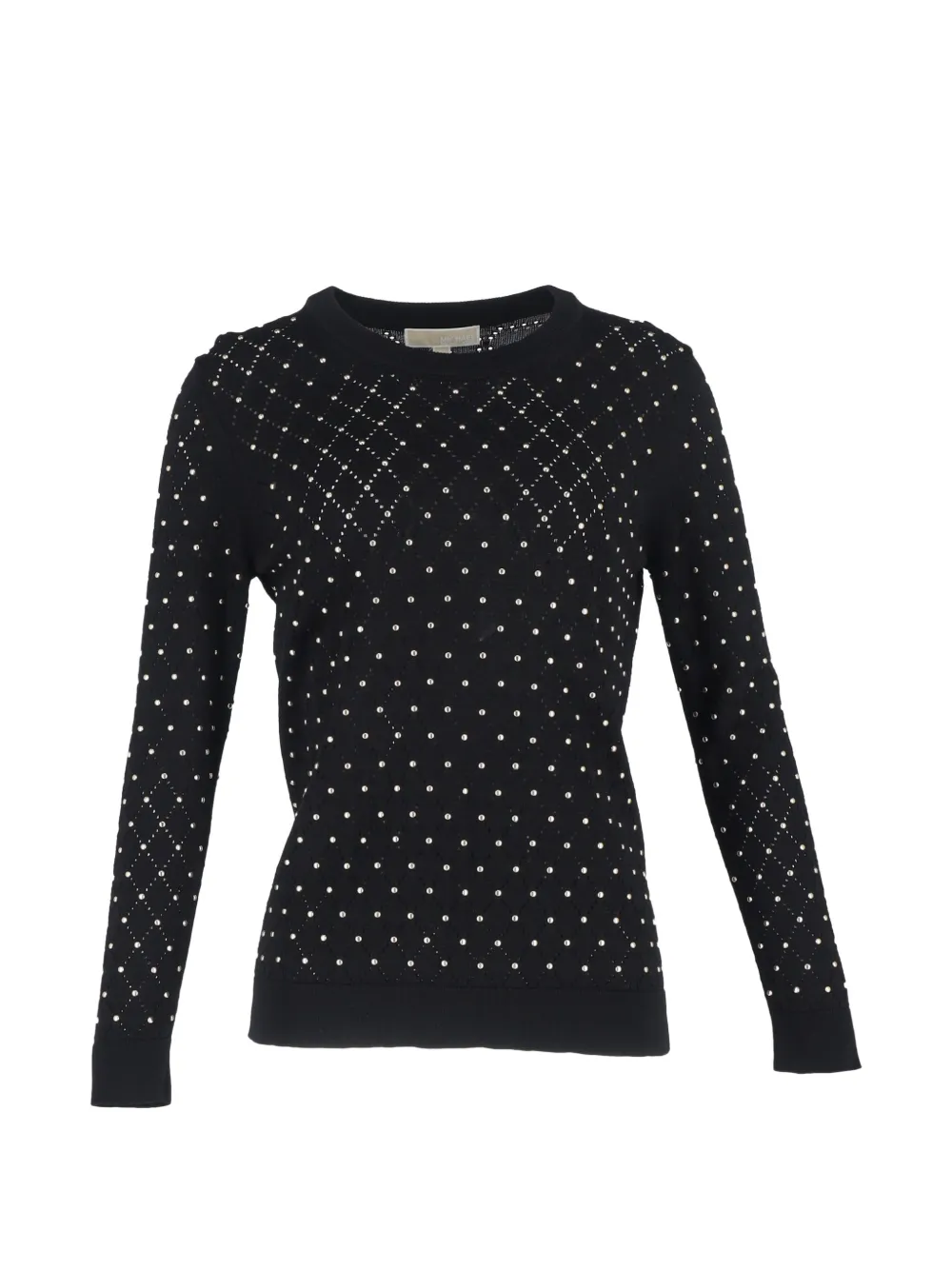 Michael Kors Vintage Beaded Lasercut Sweater | Black | FARFETCH