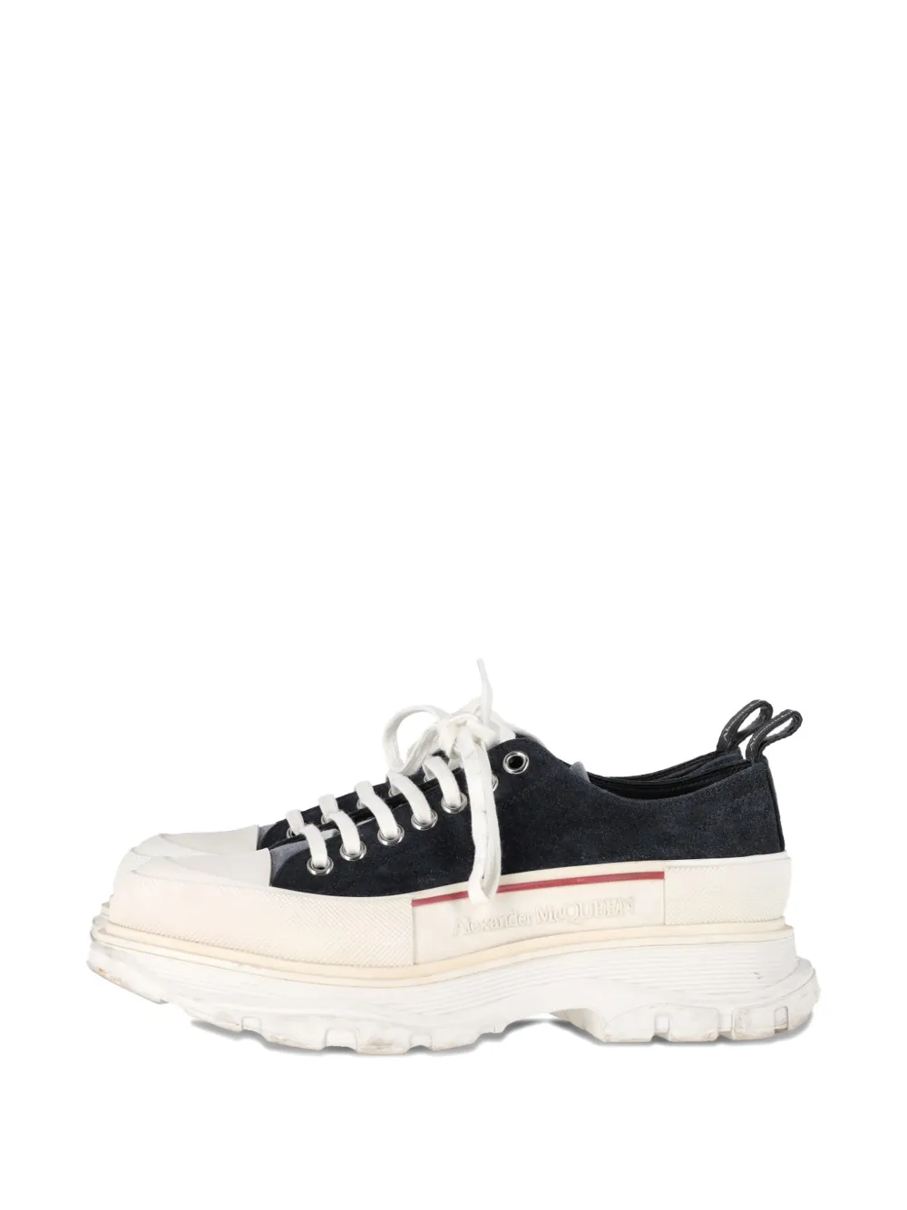 Alexander McQueen Pre-Owned Suede Sneakers | Blue | FARFETCH AU
