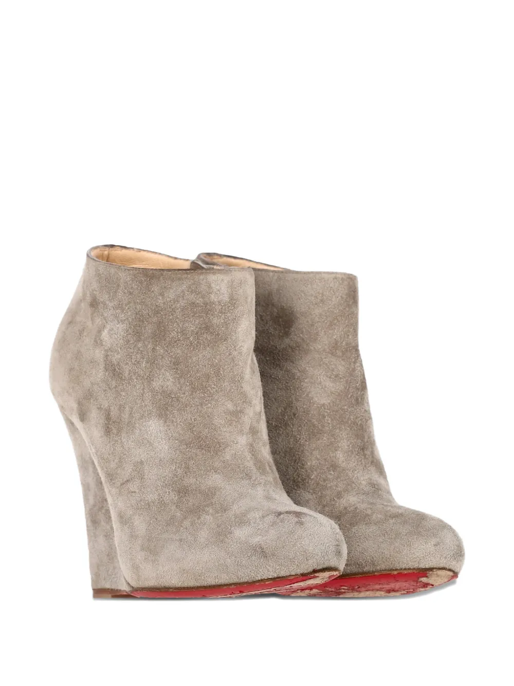 Christian Louboutin Pre-Owned Belle Zeppa Wedge Ankle Boots | Grey ...