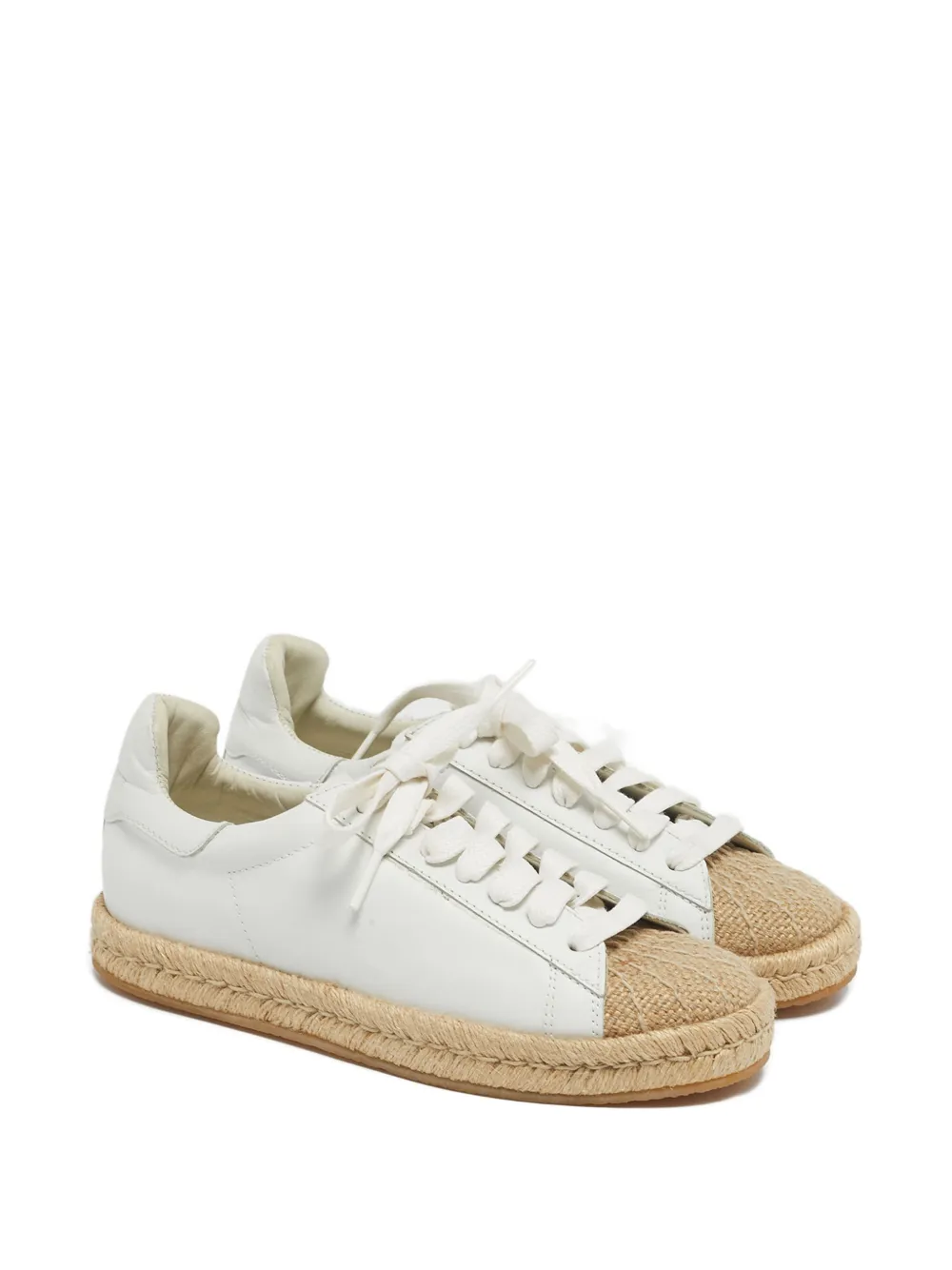 Alexander Wang jute-toe Leather Sneakers | White | FARFETCH CA