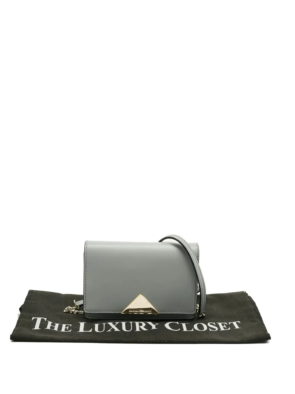 Emporio Armani Pre-Owned Astrid Leather Cross Body Bag | Grey | FARFETCH