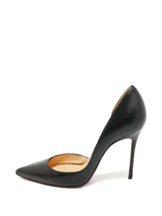 Christian Louboutin Pre-Owned Iriza 皮质高跟鞋 | 黑色 | FARFETCH CN
