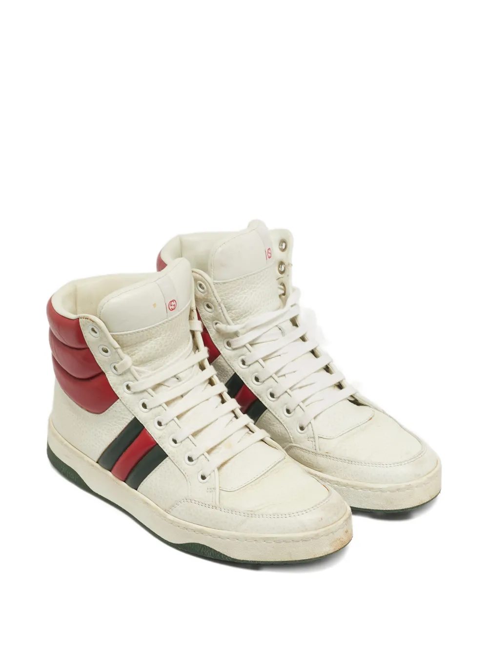 Gucci Pre-Owned Leather Sneakers | Neutrals | FARFETCH