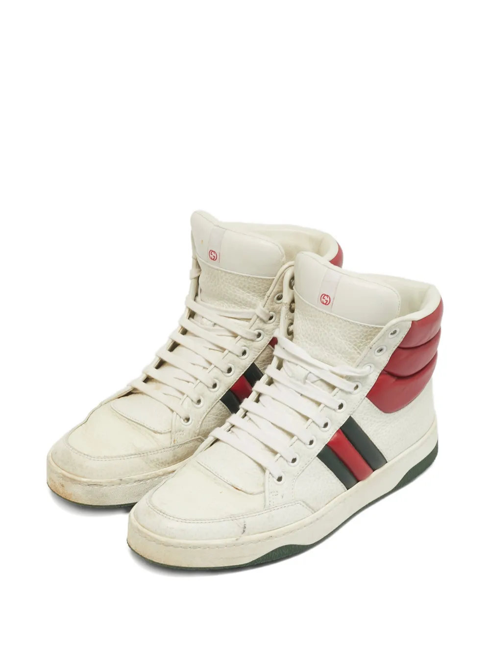 Gucci Pre-Owned Leather Sneakers | Neutrals | FARFETCH