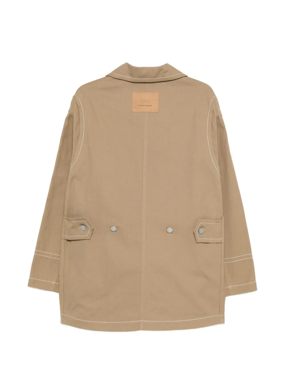 AMI Paris Pocket Topstitching Jacket | Neutrals | FARFETCH CA