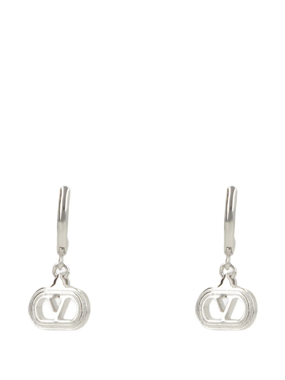Valentino Garavani logo-detail Earrings | Silver | FARFETCH