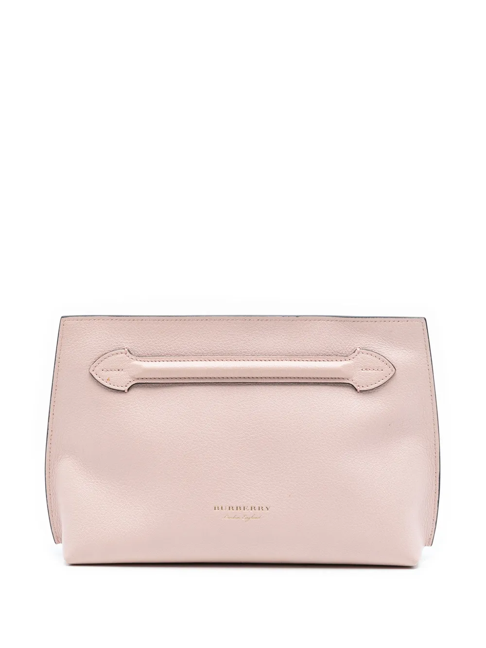 Burberry Pre-Owned 2000-2017 Leather Pendleton Clutch Bag | Pink | FARFETCH