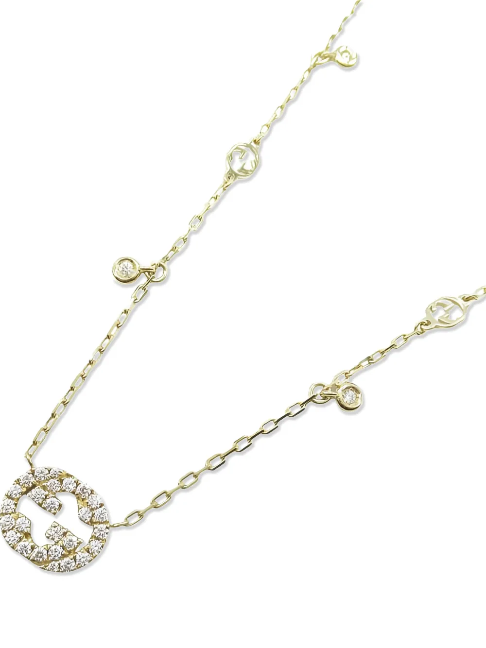 Gucci Pre-Owned 2010s Interlocking GG Diamond Necklace | Gold | FARFETCH
