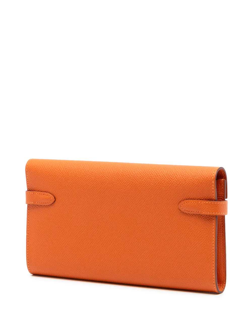 Hermès Pre-Owned 2014 Epsom Kelly Longue Wallet Long Wallets | Orange ...