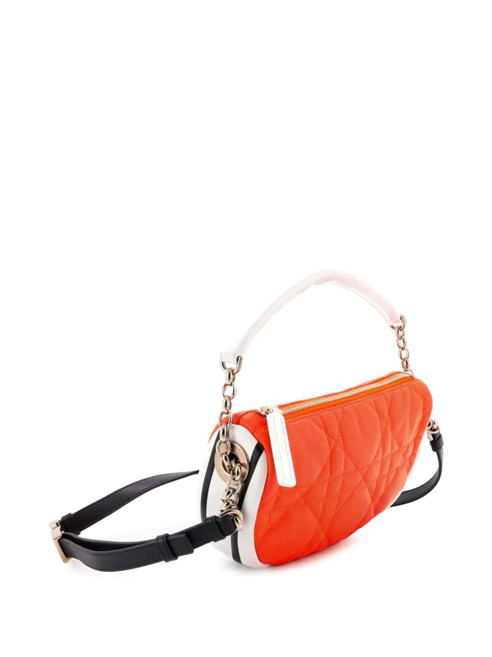 Christian Dior Pre-Owned Vibe Cannage Quilt Lambskin Small Hobo Bag ...