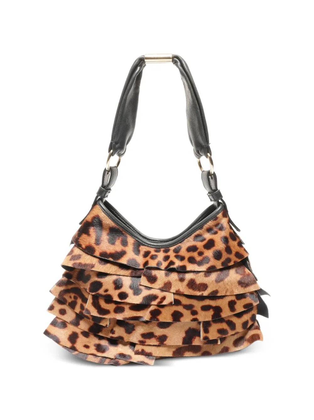 Saint Laurent Pre-Owned 1990-2000 Frill Leopard Tote Bag | Brown | FARFETCH