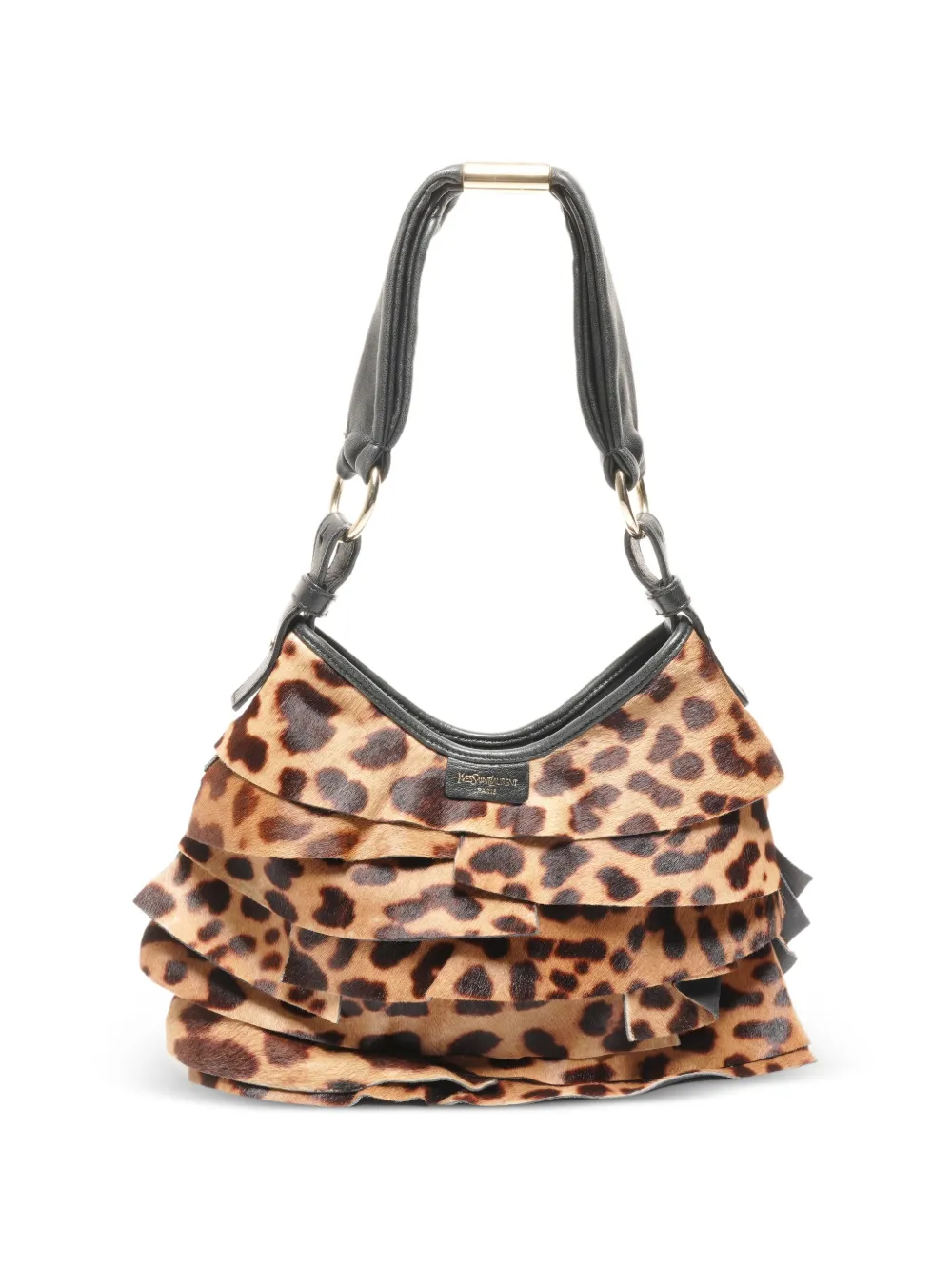 Saint Laurent Pre-Owned 1990-2000 Frill Leopard Tote Bag | Brown | FARFETCH