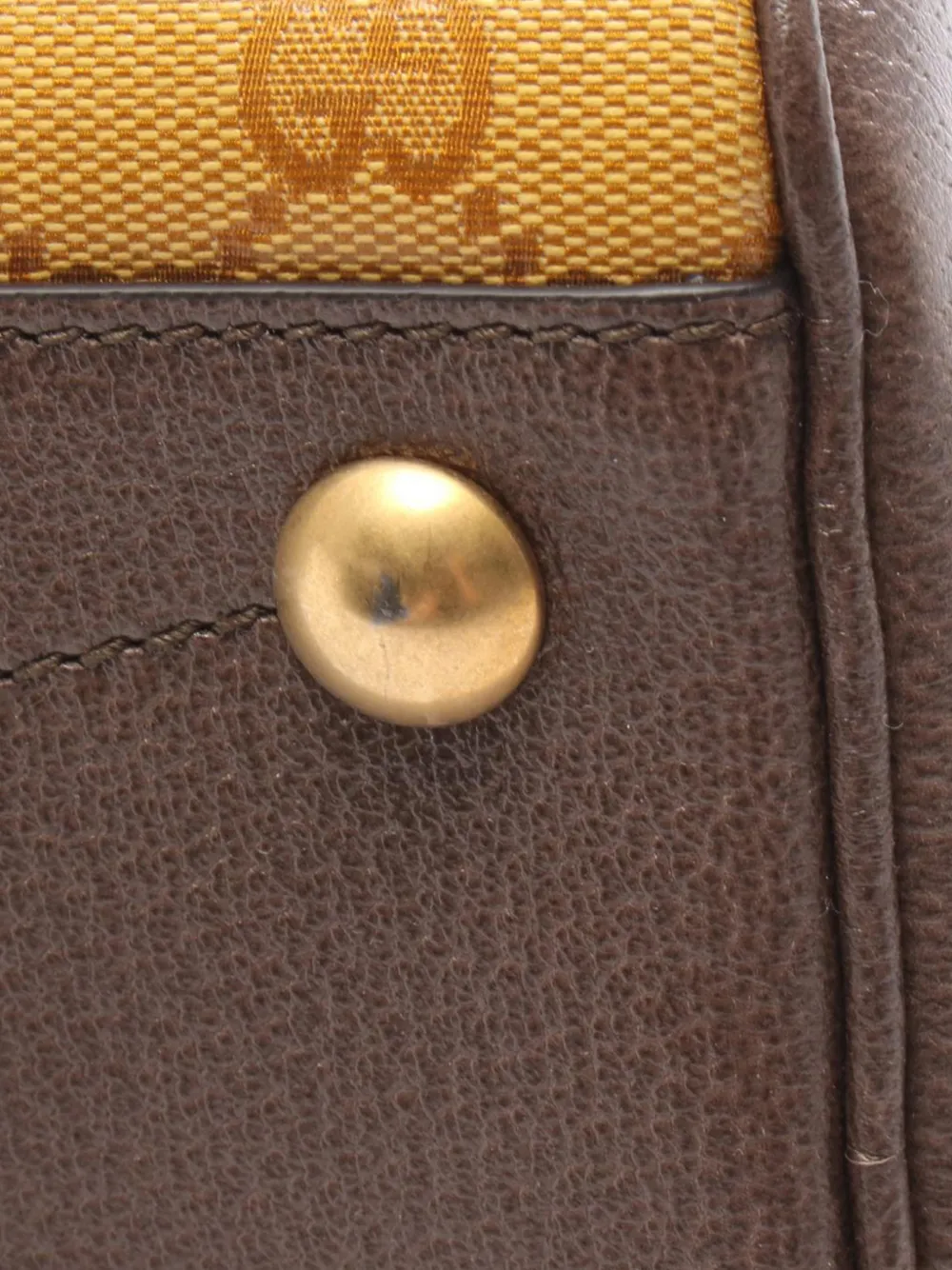 Gucci Pre-Owned 2016-2026 x Adidas Duffle Boston Leren mini-tas | Bruin ...