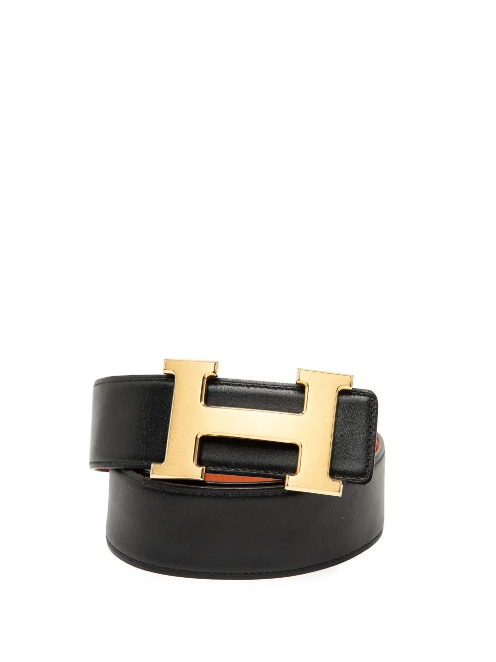 Hermès Pre-Owned 2011 Box Calf And Togo Constance H Reversible Belt ...
