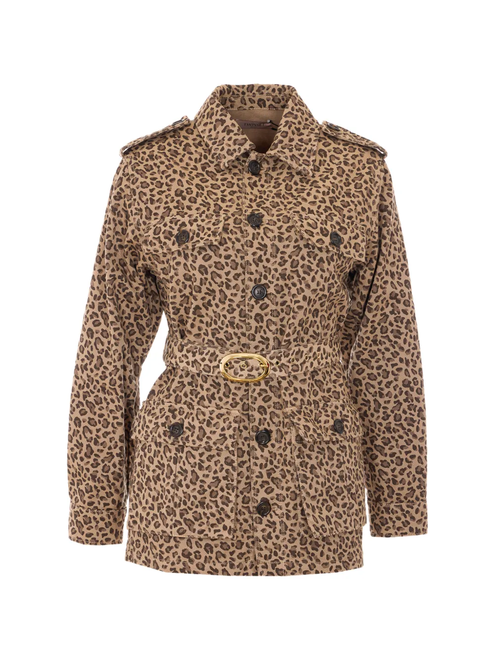 TWINSET leopard-pattern Jacket | Neutrals | FARFETCH