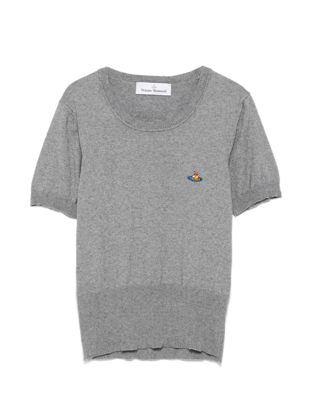 Vivienne Westwood Bea Orb-embroidered Top | Grey | FARFETCH AU