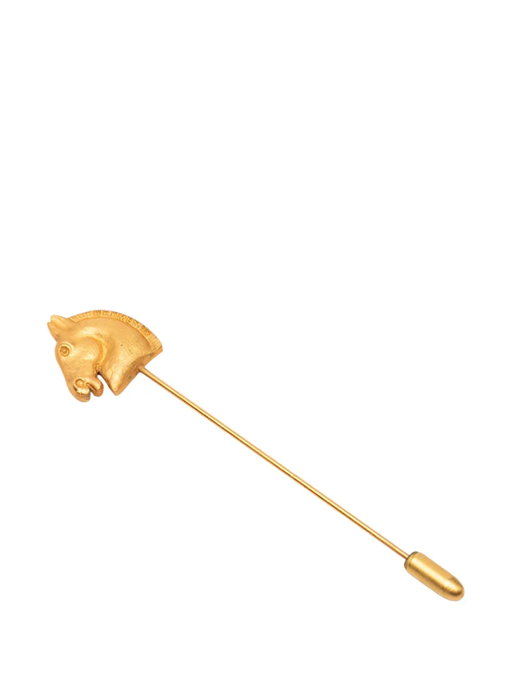 Hermès Pre-Owned 2000-2025 Gold Plated Bijouterie Fantaisie Horse Pin ...