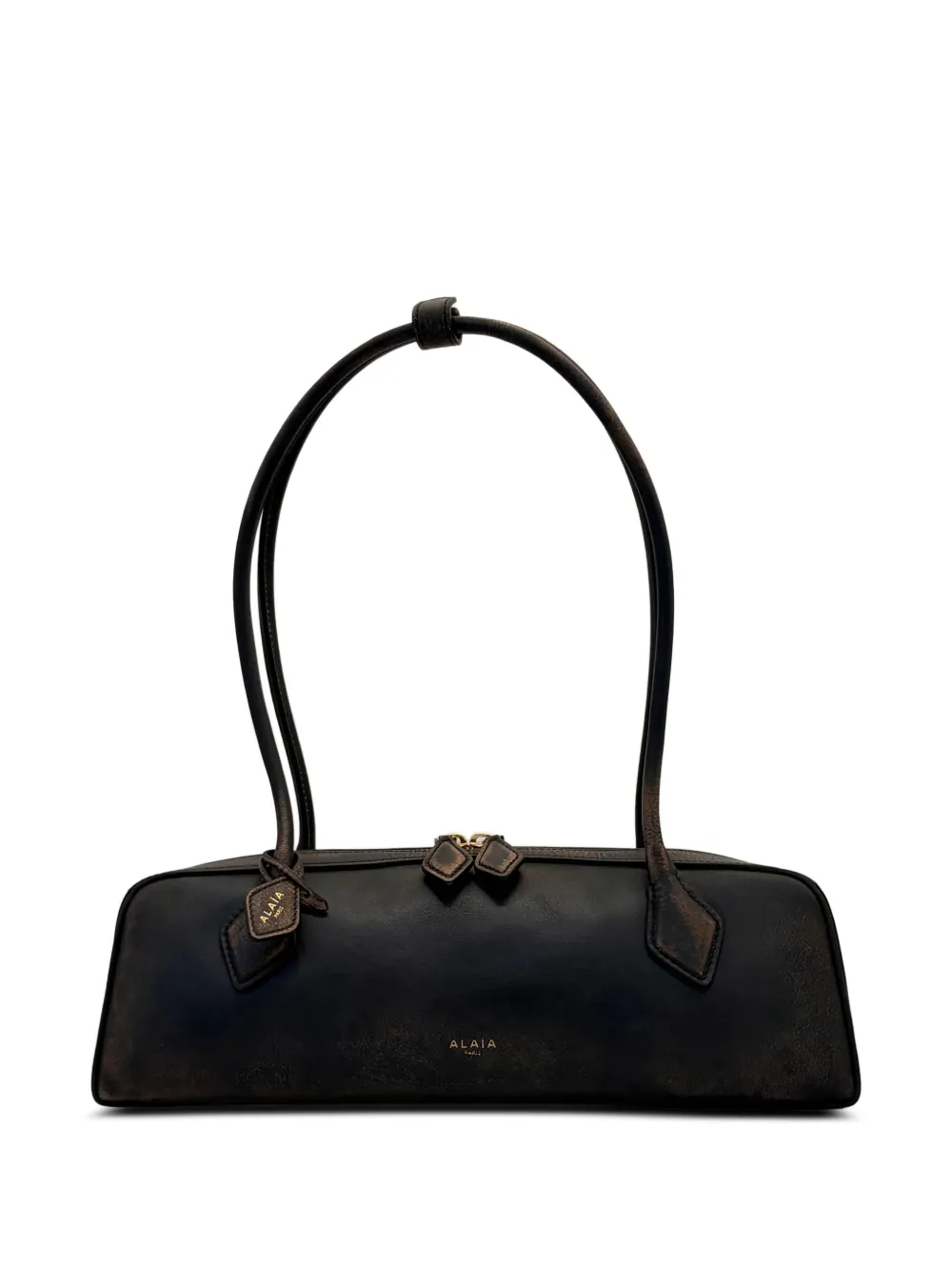 Alaïa Medium Le Teckel Aged Shoulder Bag | Black | FARFETCH AU