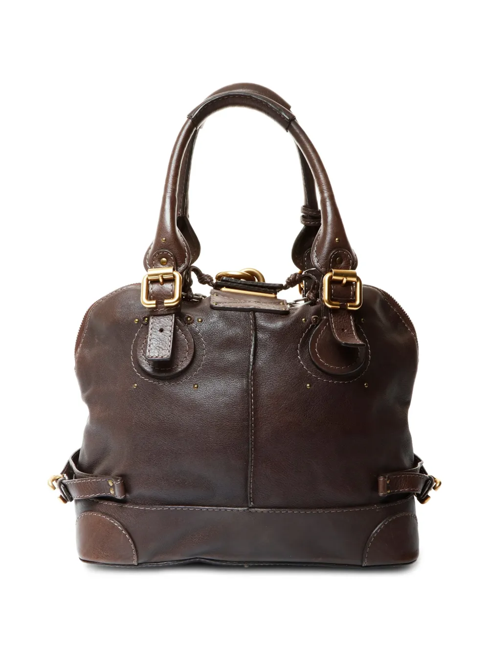 Chloé Pre-Owned Padlock Leather Tote Bag | Brown | FARFETCH
