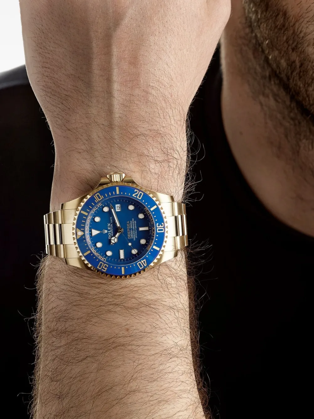 Rolex 2024 Deepsea Yellow Gold Blue Dial 44mm Watch | Blue | FARFETCH CA