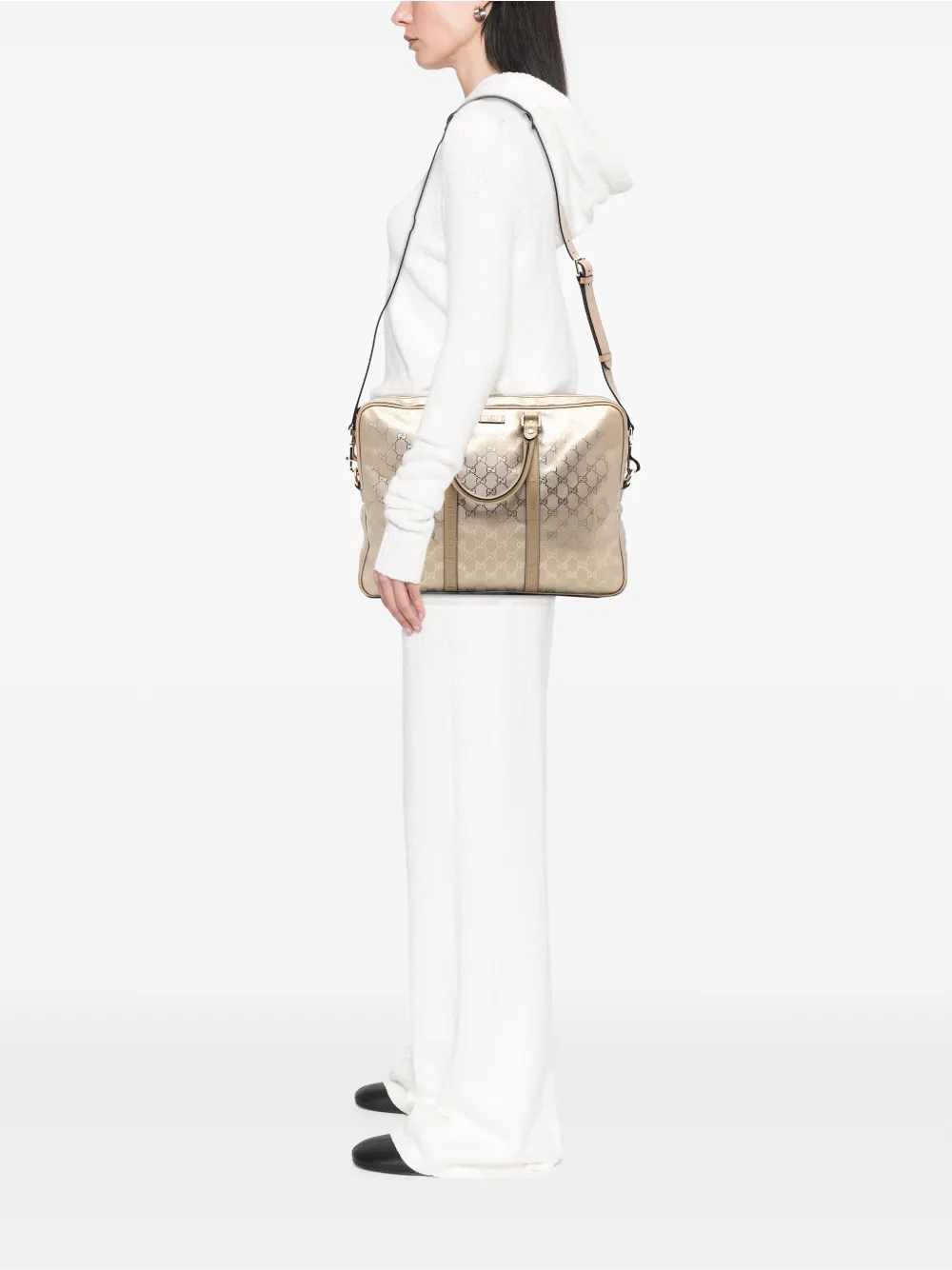 Gucci Pre-Owned 2016-2026 GG Imprime Business Bag | Gold | FARFETCH