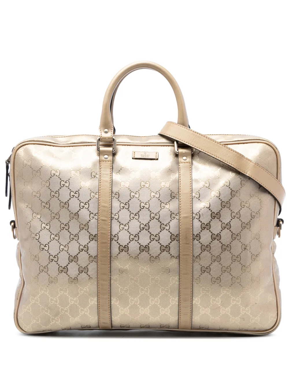 Gucci Pre-Owned 2016-2026 GG Imprime Business Bag | Gold | FARFETCH