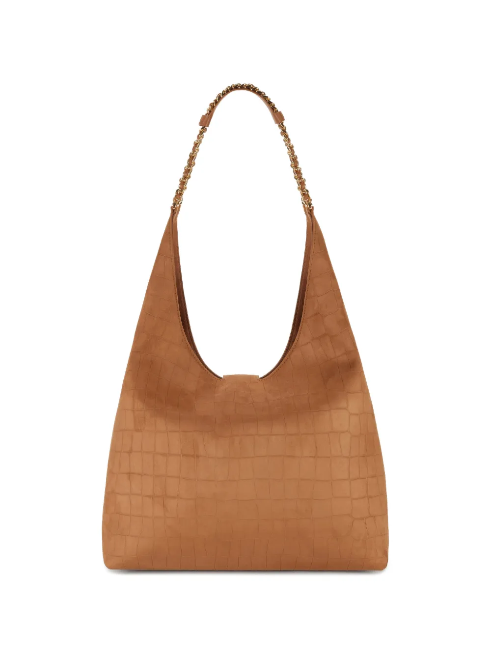 Elisabetta Franchi Embossed Chain Shoulder Bag | Brown | FARFETCH UK