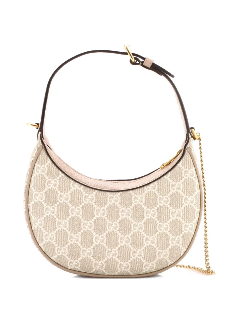 Gucci Pre-Owned Interlocking G Patch Half Moon GG Coated Canvas Mini ...