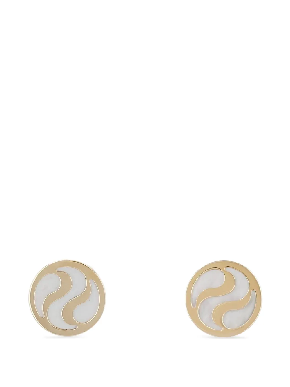 Bvlgari Pre-Owned 2000s Optical Mother Of Pearl Earrings | Gold ...