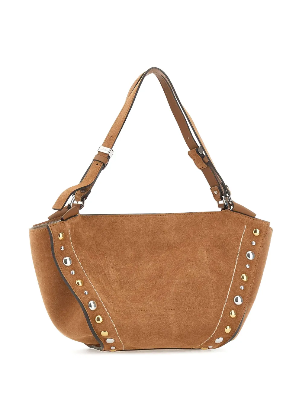 GIANNI CHIARINI Bloom Studs Decorative Stitching Tote Bag | Brown ...