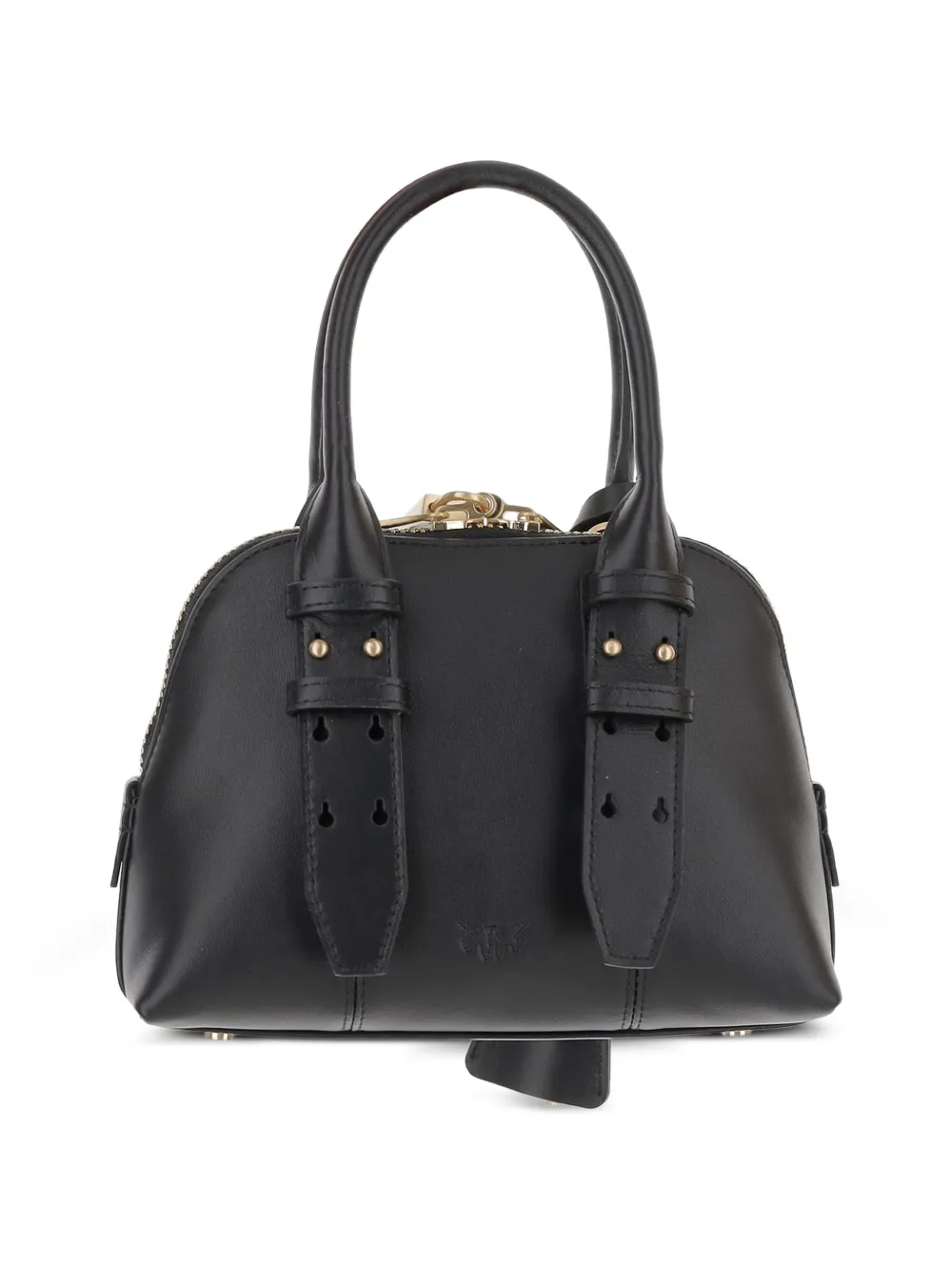 PINKO Mini Escape Love Birds Padlock Leather Tote Bag | 黑色 | FARFETCH CN