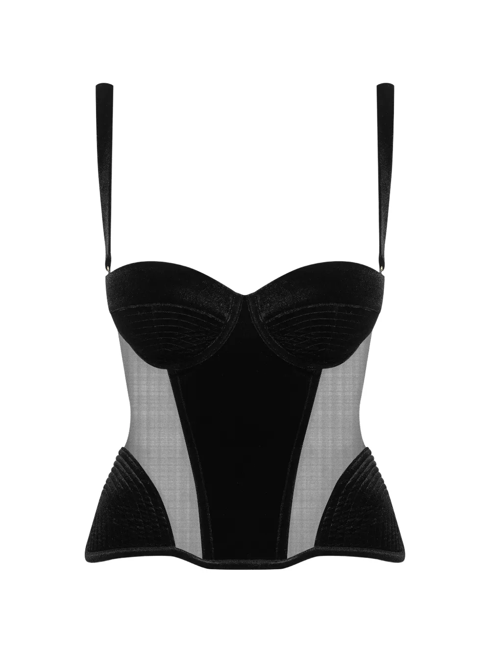 Maison Close lace-up Panelled Corset | Black | FARFETCH AU