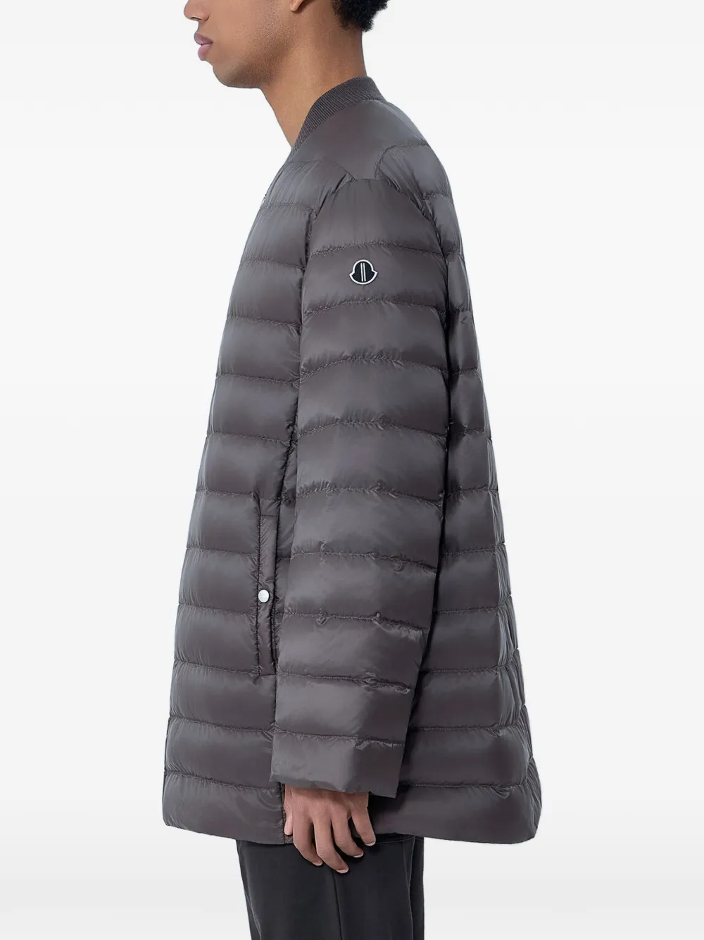 Moncler x Rick Owens Quilted Bomber Jacket | Grey | FARFETCH