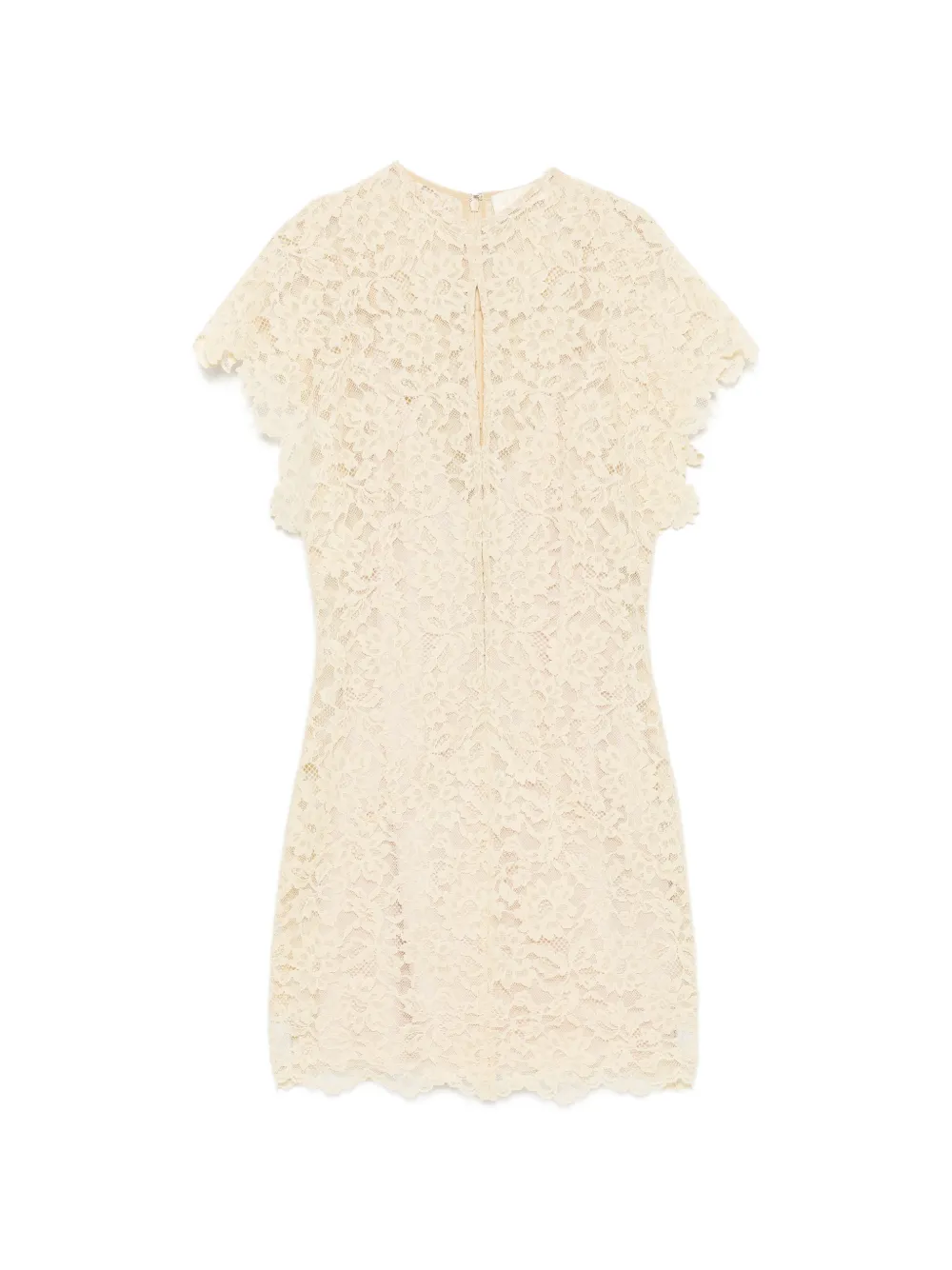 De La Vali Laia lace-overlay Mini Dress | Jaune | FARFETCH FR