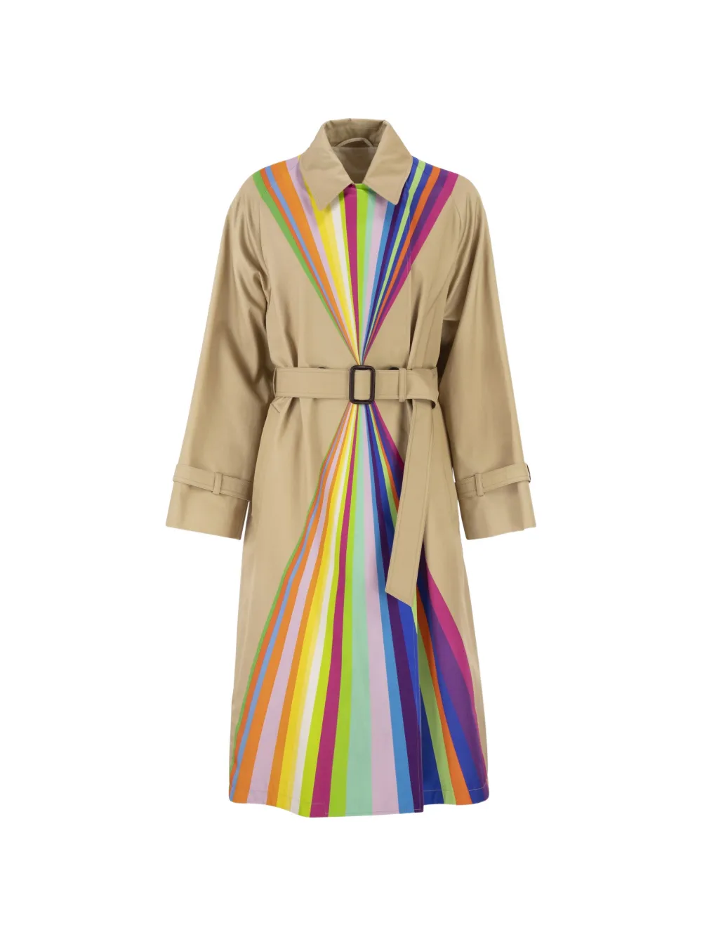 Weekend Max Mara Wkspalanca rainbow-print Belted Trench Coat | Neutrals ...
