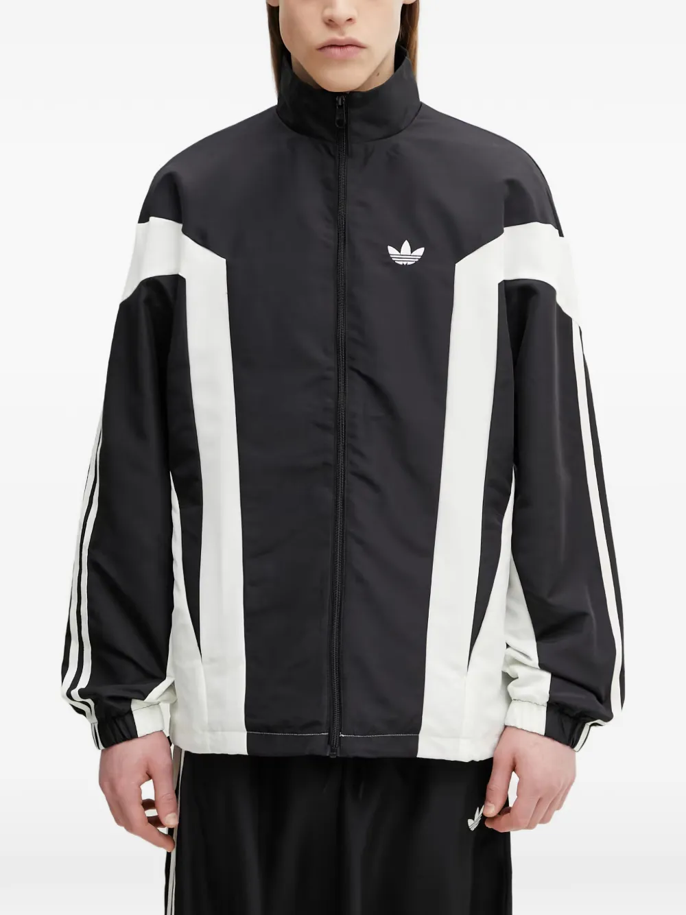Adidas Originals Basketball logo-embroidered side-stripe Windbreaker ...