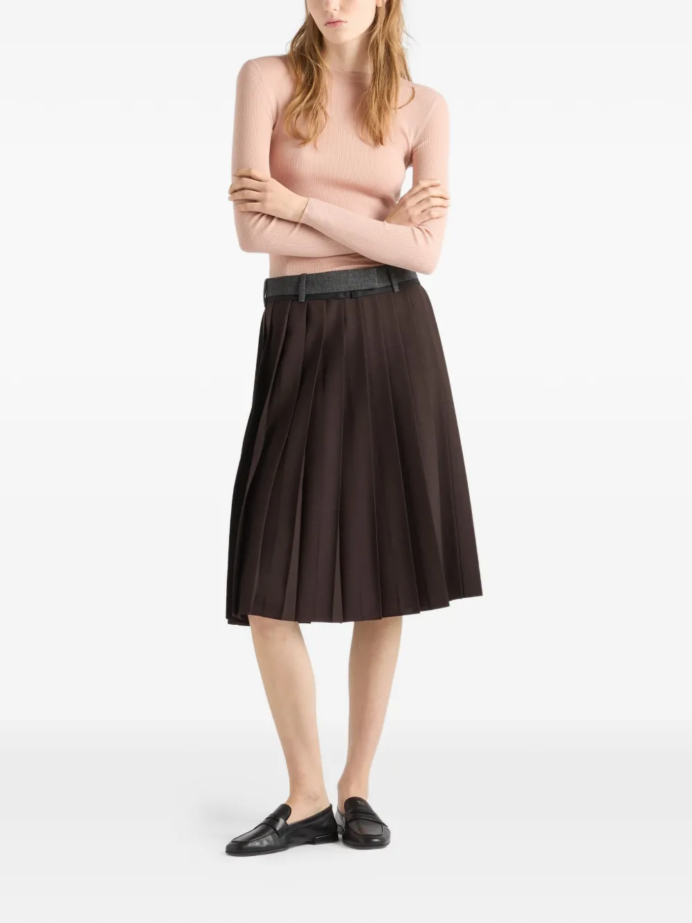 Prada Wool crew-neck Sweater | Pink | FARFETCH